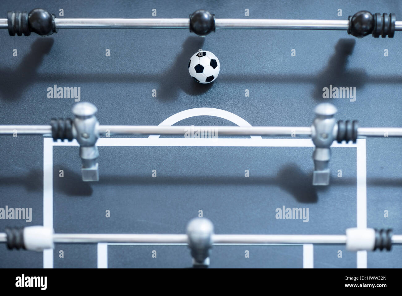 Foosball table, close-up Stock Photo - Alamy