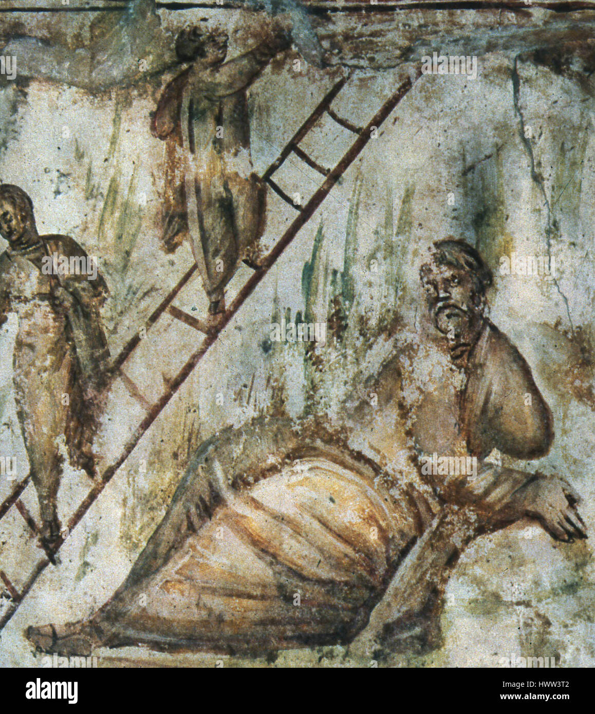 The 'Jacob's Ladder' in the Catacomb of Via Latina is an ancient ...