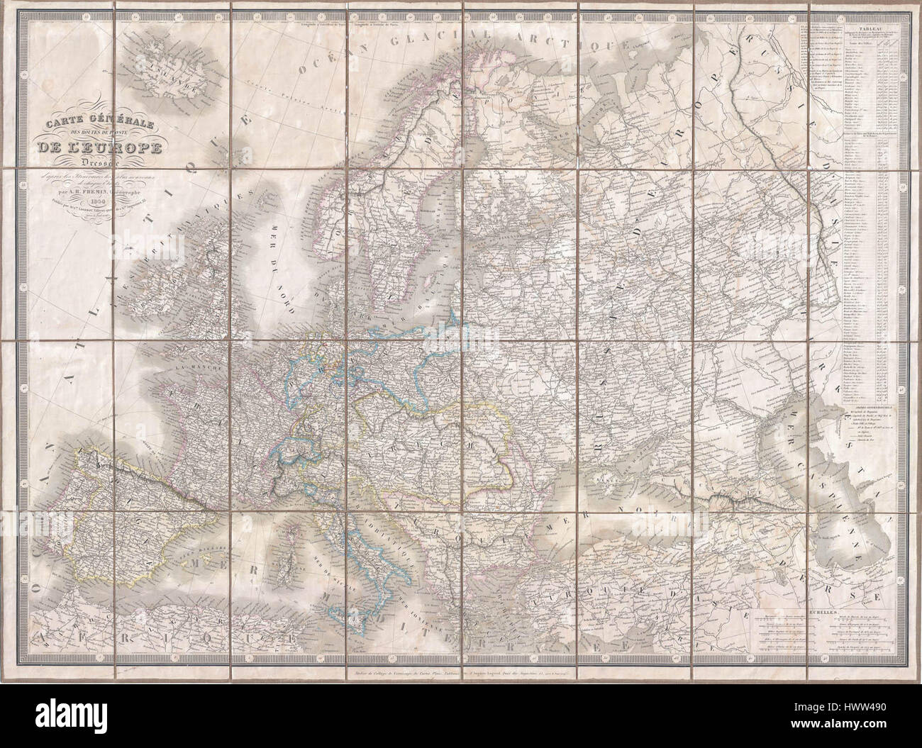 Europe 19th century map hi-res stock photography and images - Alamy