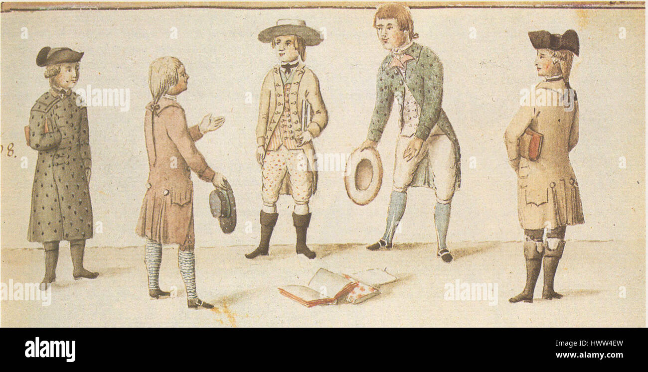 The painting 'Boys' summer clothes in Riga' by Brotze depicts children ...