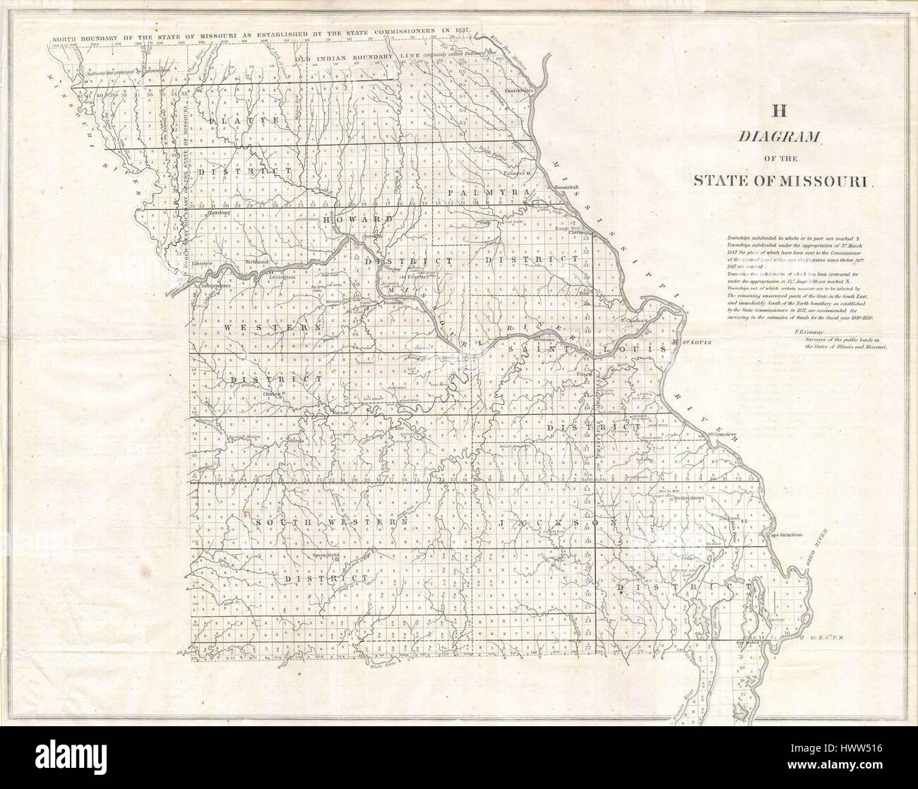 The 1850 Land Survey Map of Missouri provides valuable insights into ...