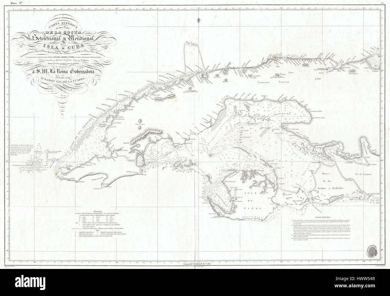 The 1854 Hidrografica Nautical Chart of Cuba, created by Geographicus ...