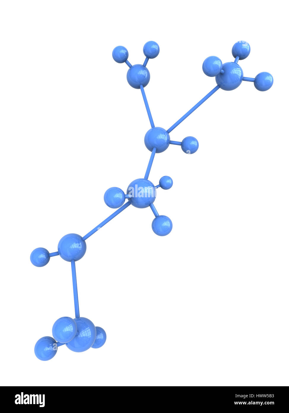 Abstract 3d Illustration Of Molecule Structure Isolated Over White