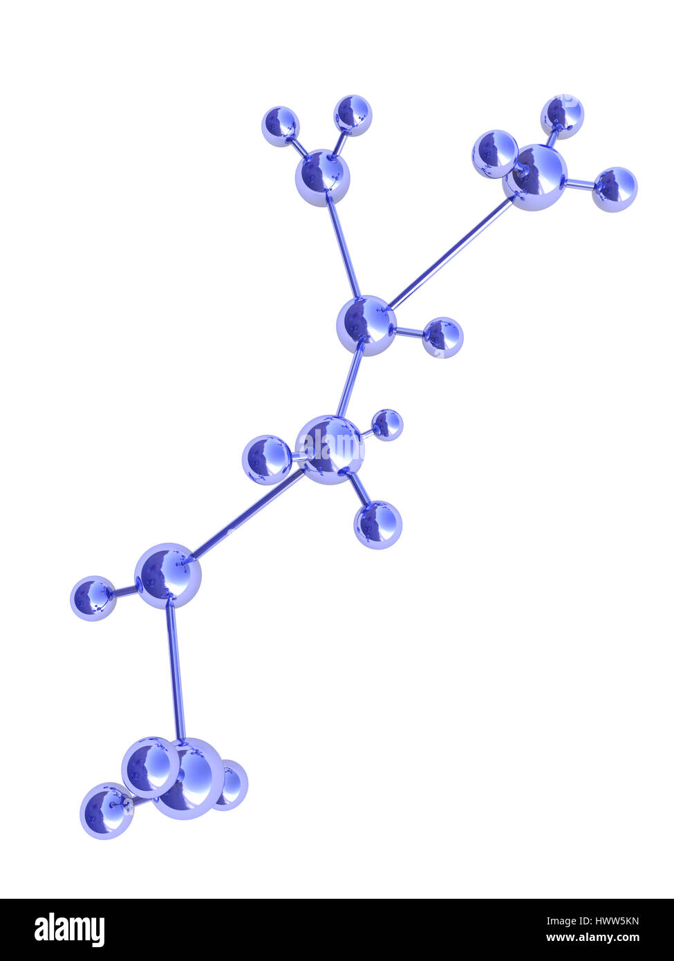 Abstract 3d Illustration Of Molecule Structure Isolated Over White