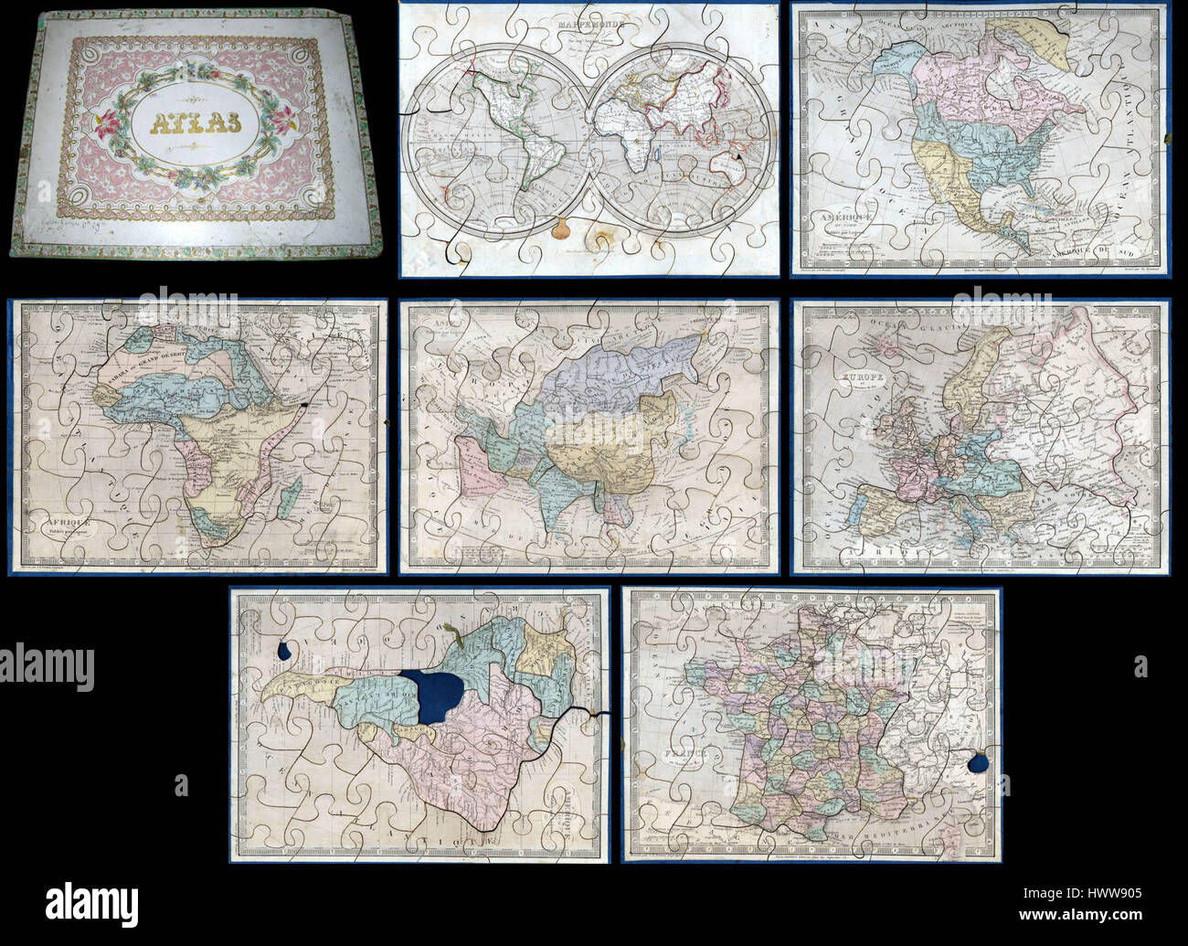 Jigsaw puzzle world map hi-res stock photography and images - Alamy
