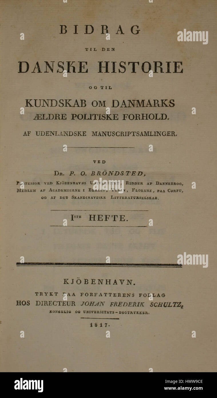 'Bidrag til den danske historie' is a historical work contributing to the understanding of ...