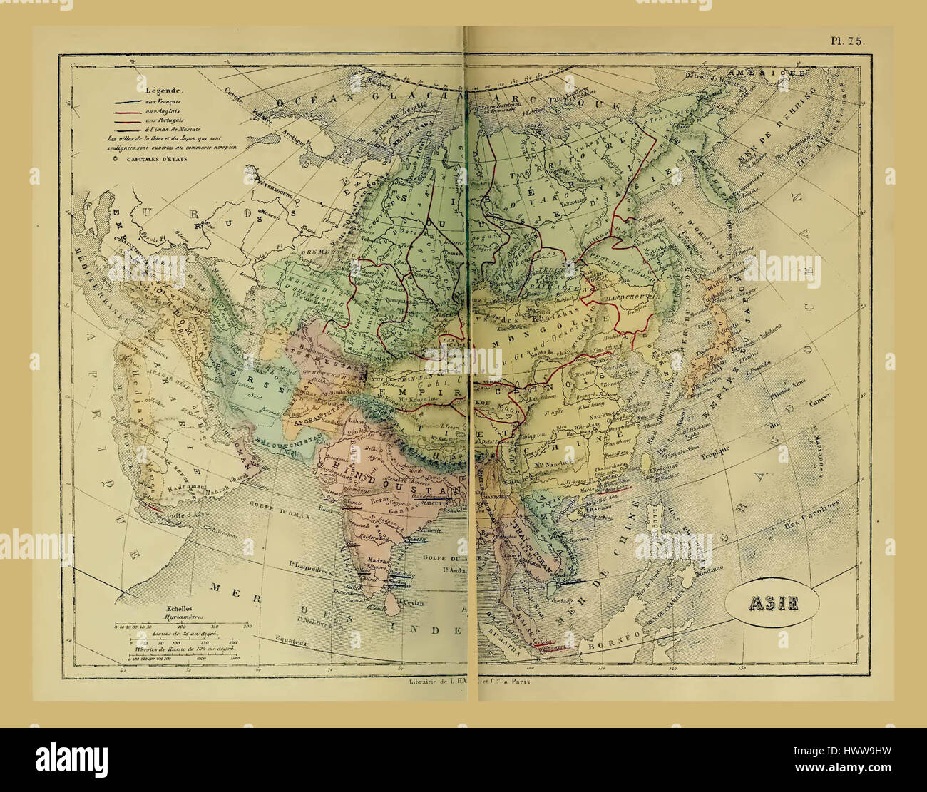 This map from the 'Bouillet Atlas Universel' shows a detailed ...