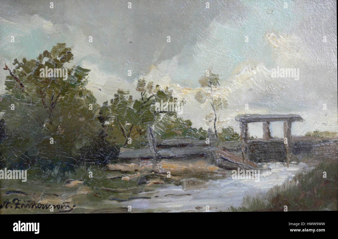 Alfred Zimmermann's *Flusslandschaft* (River Landscape) captures the ...