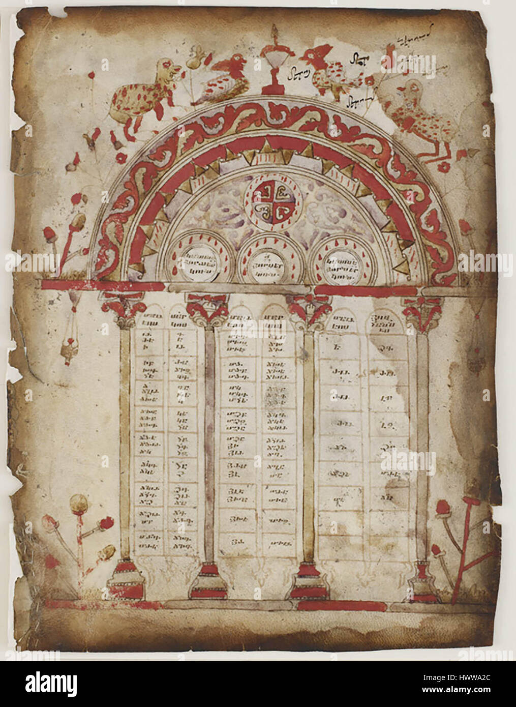 The Canon Table from a Gospel manuscript is a decorative and functional ...