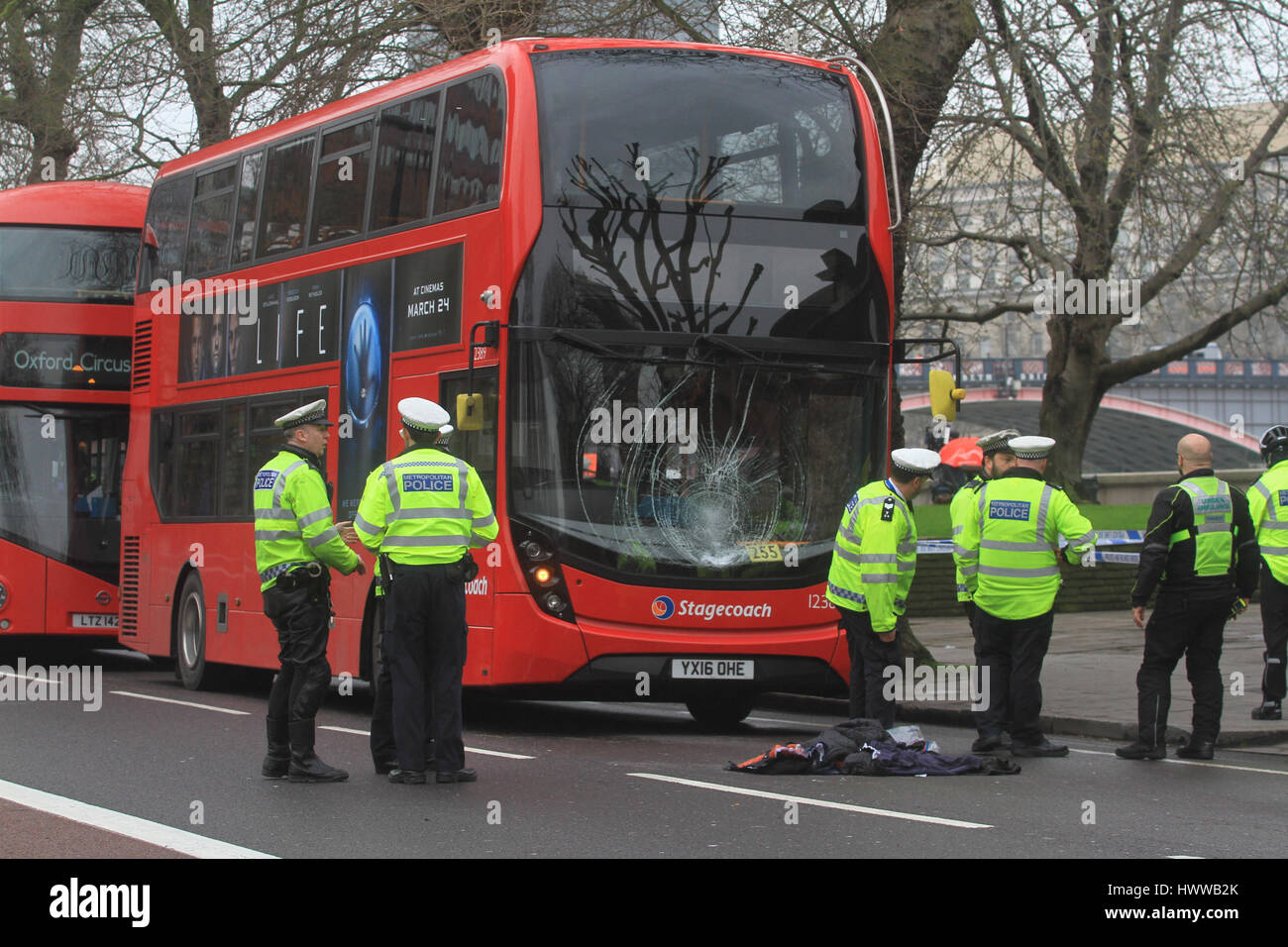 Buses hitting pedestrians hi-res stock photography and images - Alamy