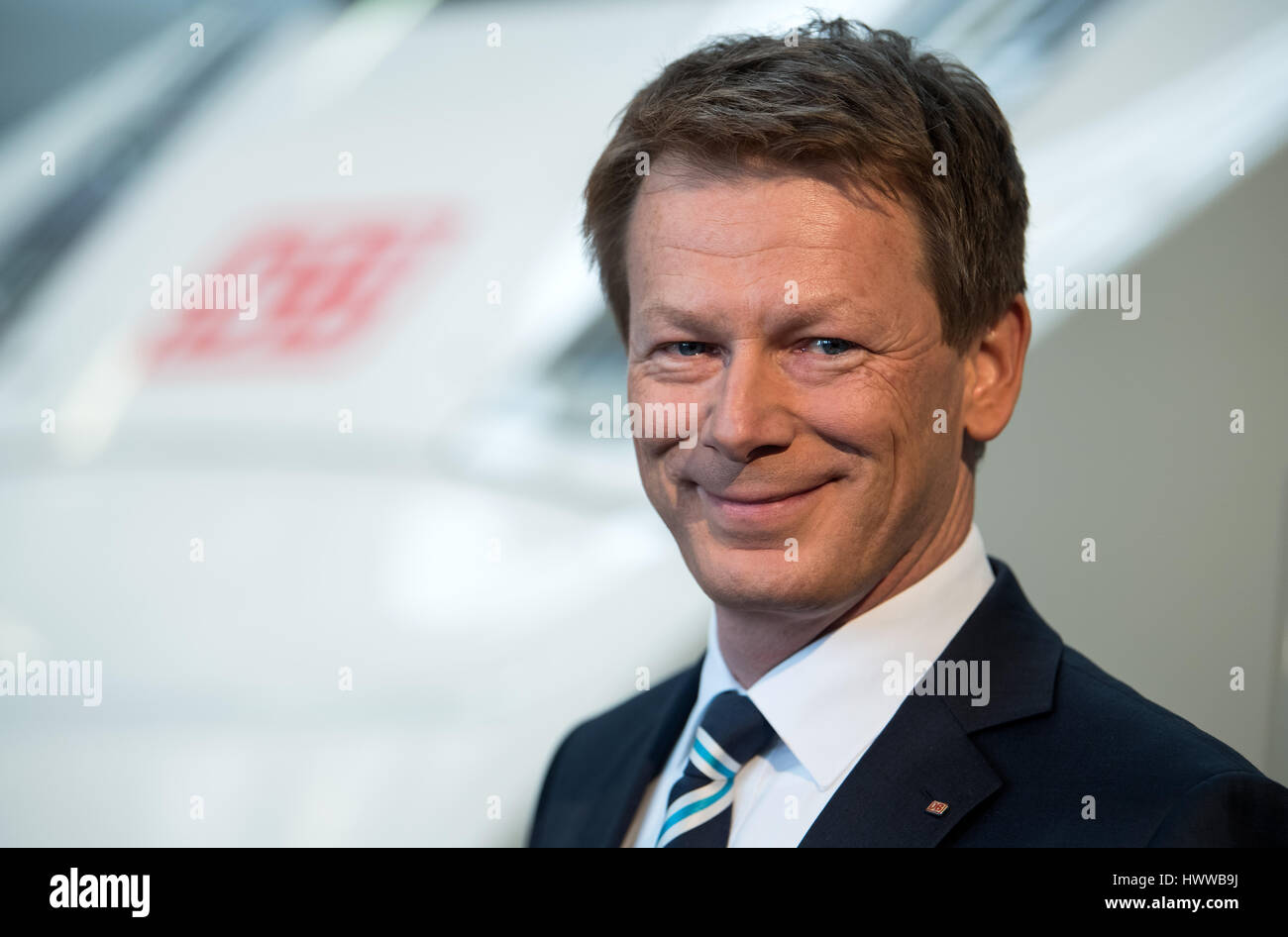 The new head of the German Railway Richard Lutz presents the annual ...