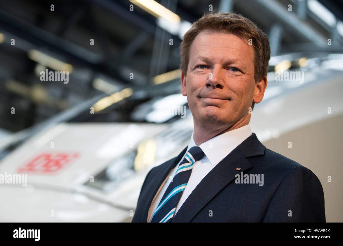 The new head of the German Railway Richard Lutz presents the annual ...