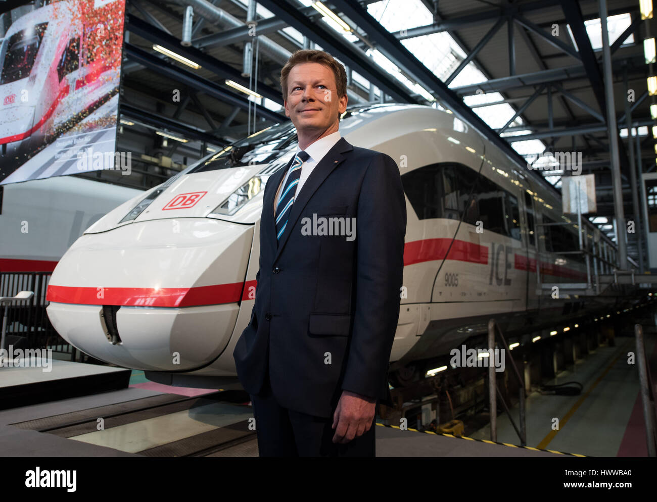 The new head of the German Railway Richard Lutz presents the annual ...
