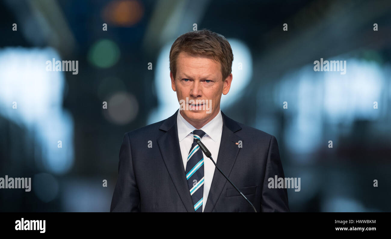 The new head of the German Railway Richard Lutz presents the annual ...