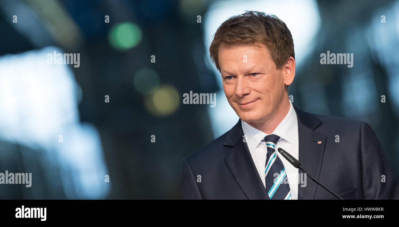 The new head of the German Railway Richard Lutz presents the annual ...