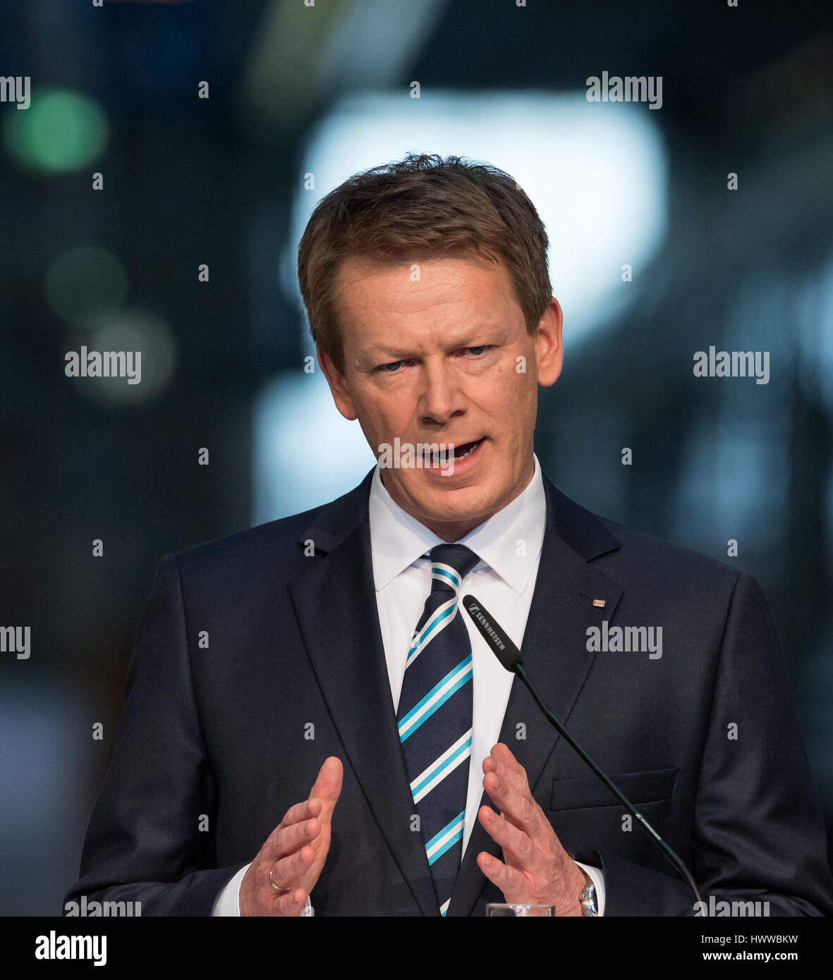 The new head of the German Railway Richard Lutz presents the annual ...