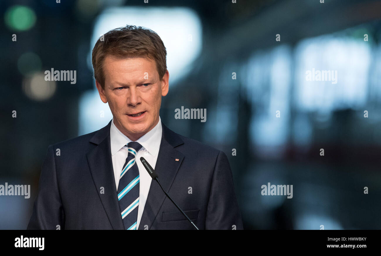 The new head of the German Railway Richard Lutz presents the annual ...