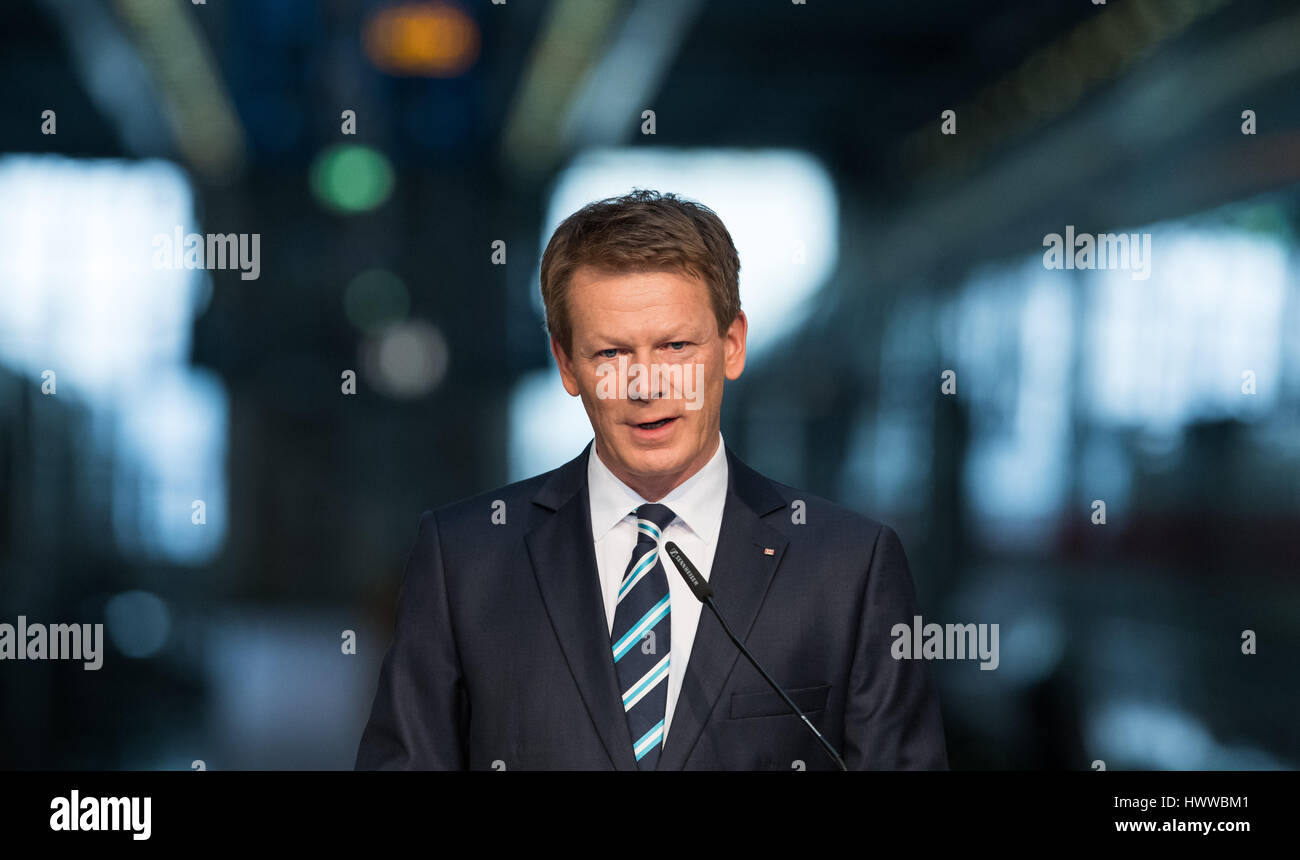 The new head of the German Railway Richard Lutz presents the annual ...