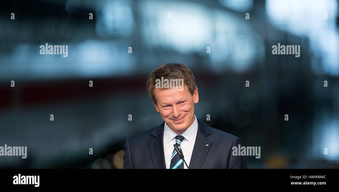 The new head of the German Railway Richard Lutz presents the annual ...