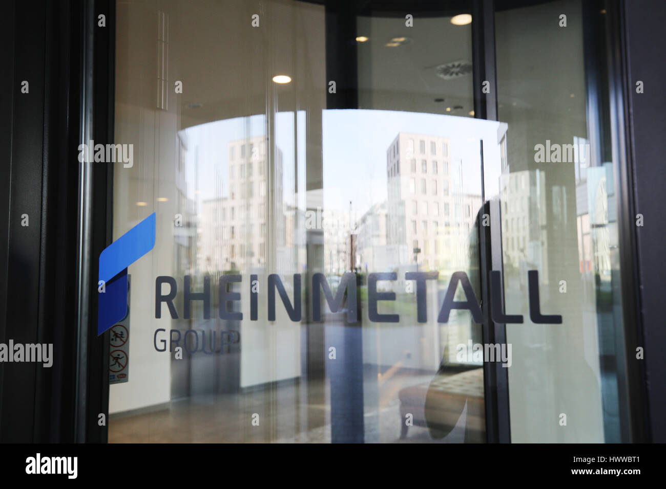 Duesseldorf, Germany. 23rd Mar, 2017. The glass entrance area of the ...