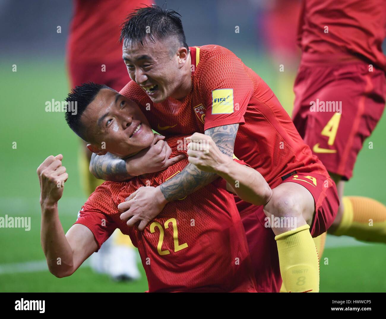 Changsha, China's Hunan province. 23rd Mar, 2017. China's Yu Dabao (L ...