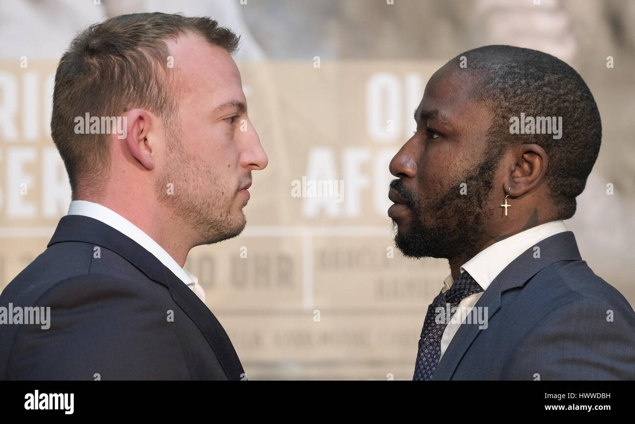 Hamburg, Germany. 23rd Mar, 2017. The German cruiserweight boxer Mario ...