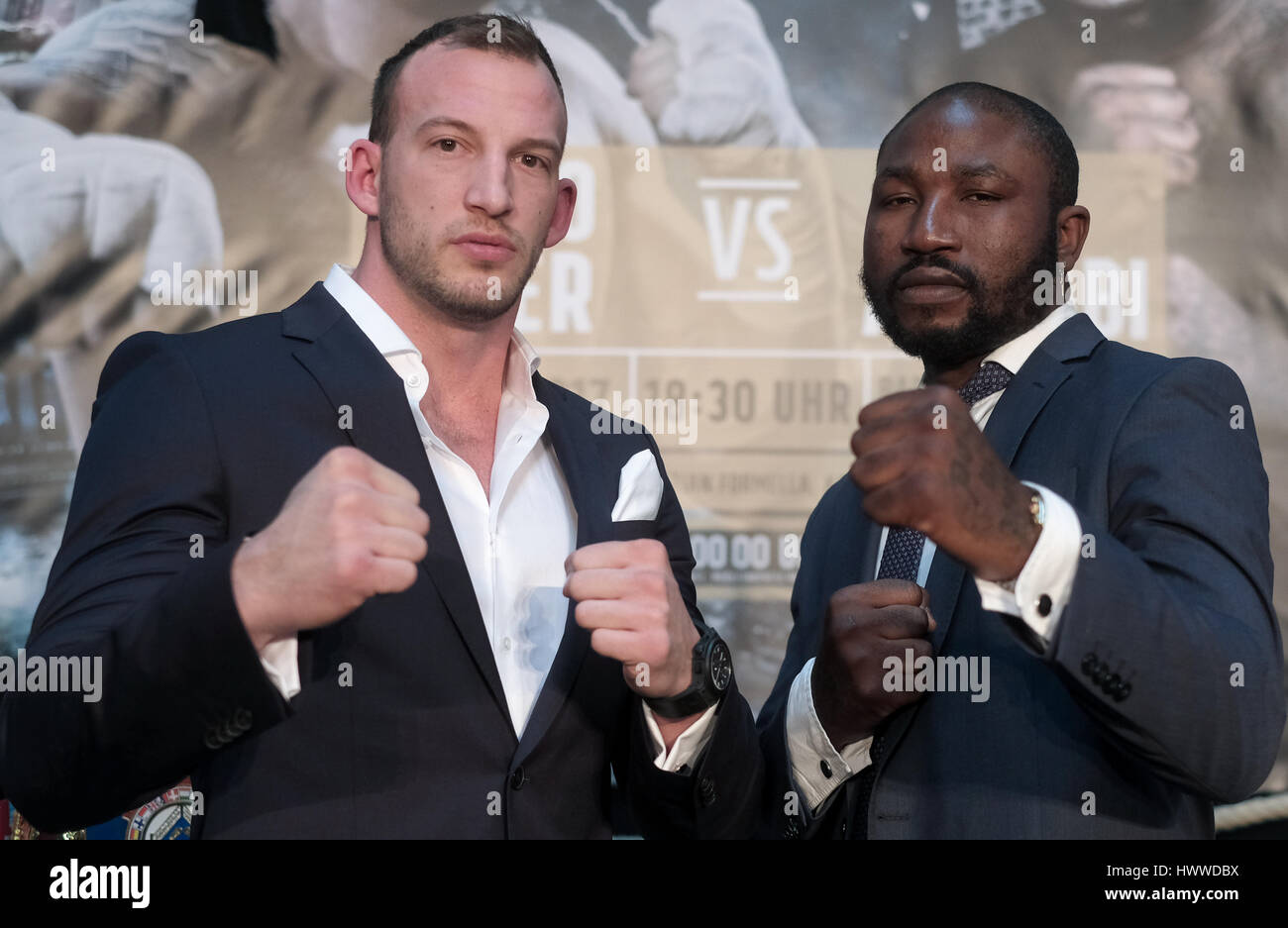 Hamburg, Germany. 23rd Mar, 2017. The German cruiserweight boxer Mario ...