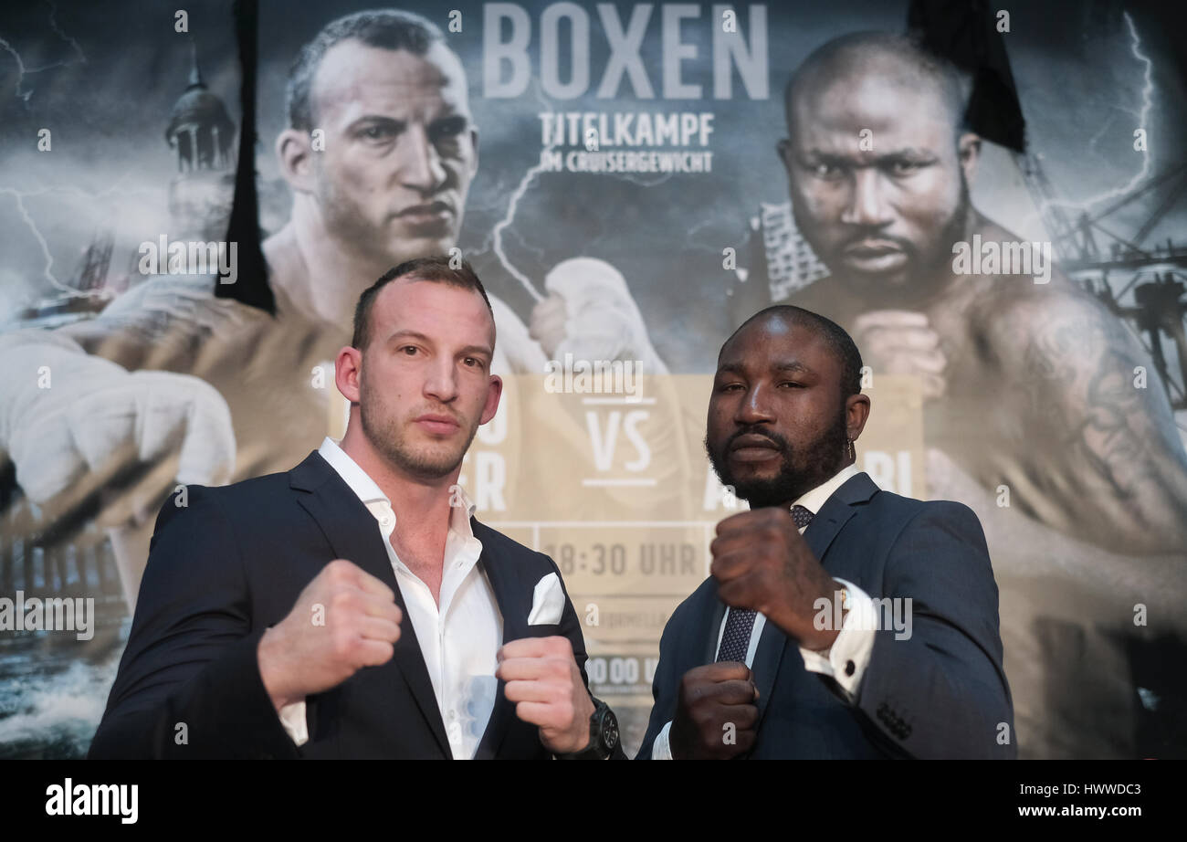 Hamburg, Germany. 23rd Mar, 2017. The German cruiserweight boxer Mario ...