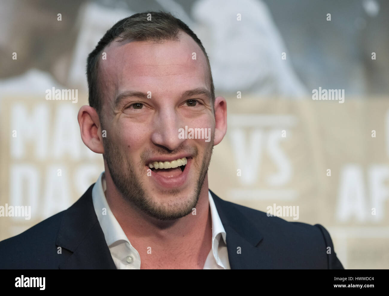 Hamburg, Germany. 23rd Mar, 2017. The German cruiserweight boxer Mario ...