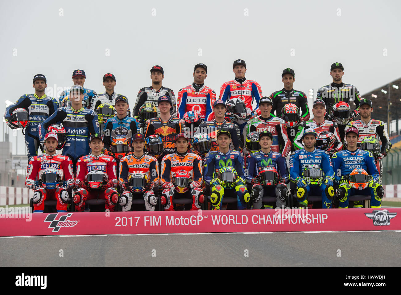 Losail International Circuit, Qatar. 23rd Mar, 2017. All of the MotoGP ...