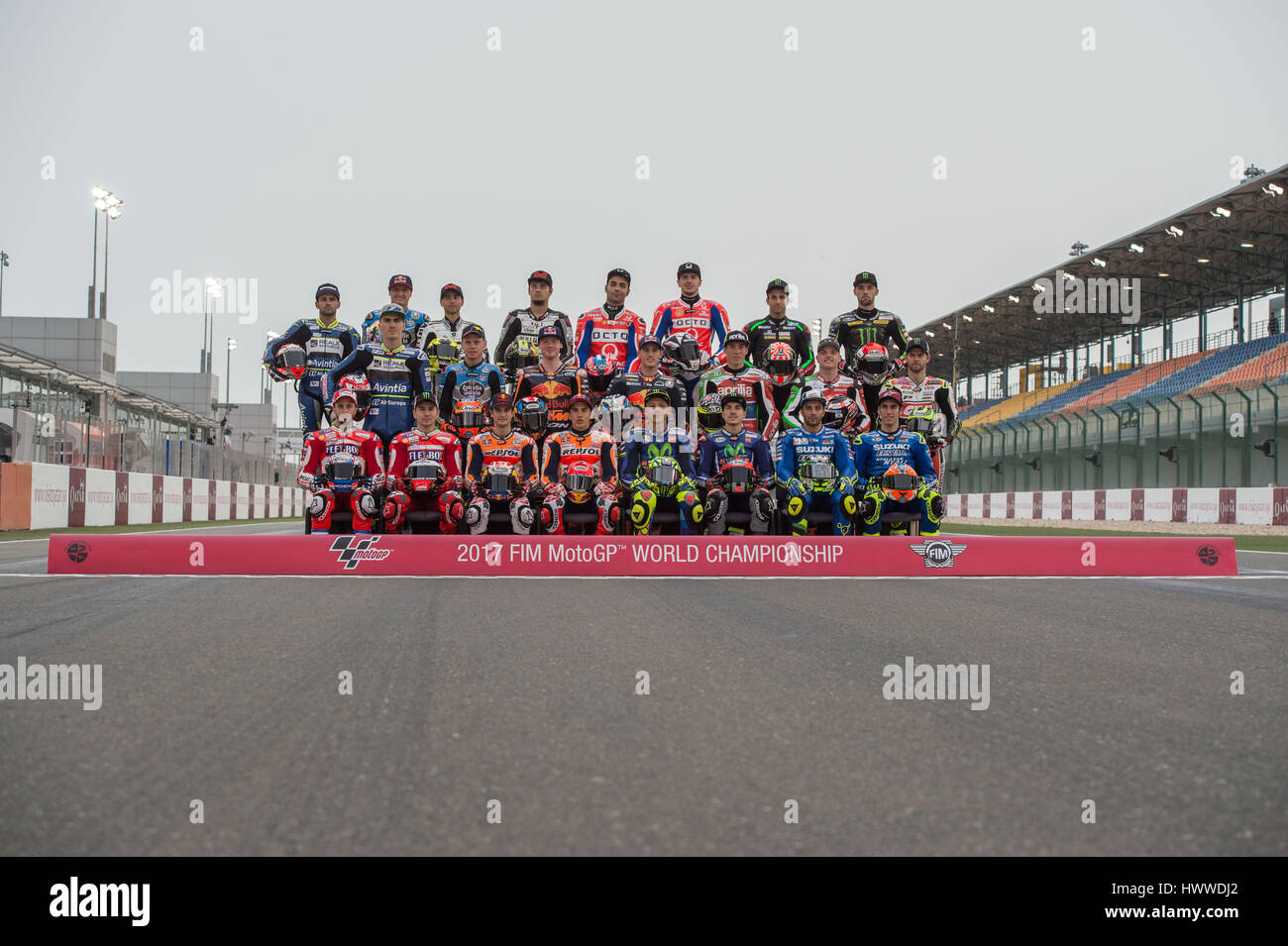 Losail International Circuit, Qatar. 23rd Mar, 2017. All of the MotoGP ...