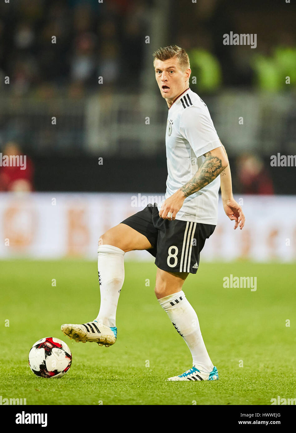 Dortmund, Germany. 22nd Mar, 2017. Toni KROOS, DFB 8 drives the ball ...
