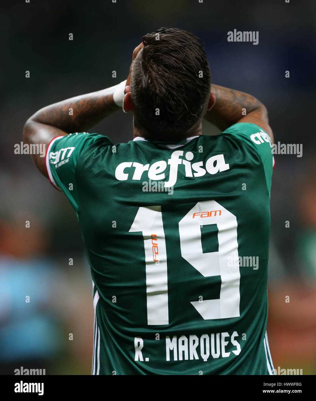 SÃO PAULO, SP - 22.03.2017: PALMEIRAS X MIRASSOL - The player Rafael Marques, from SE Palmeiras ...