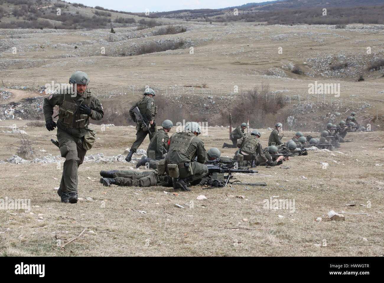 Kalinovik, Sarajevo. 23rd Mar, 2017. Soldiers of European Union Forces ...