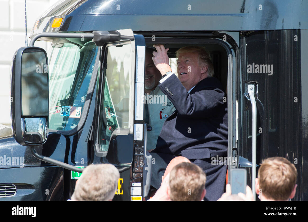 Washington DC, USA. 23rd March, 2017. President Donald Trump sits in ...