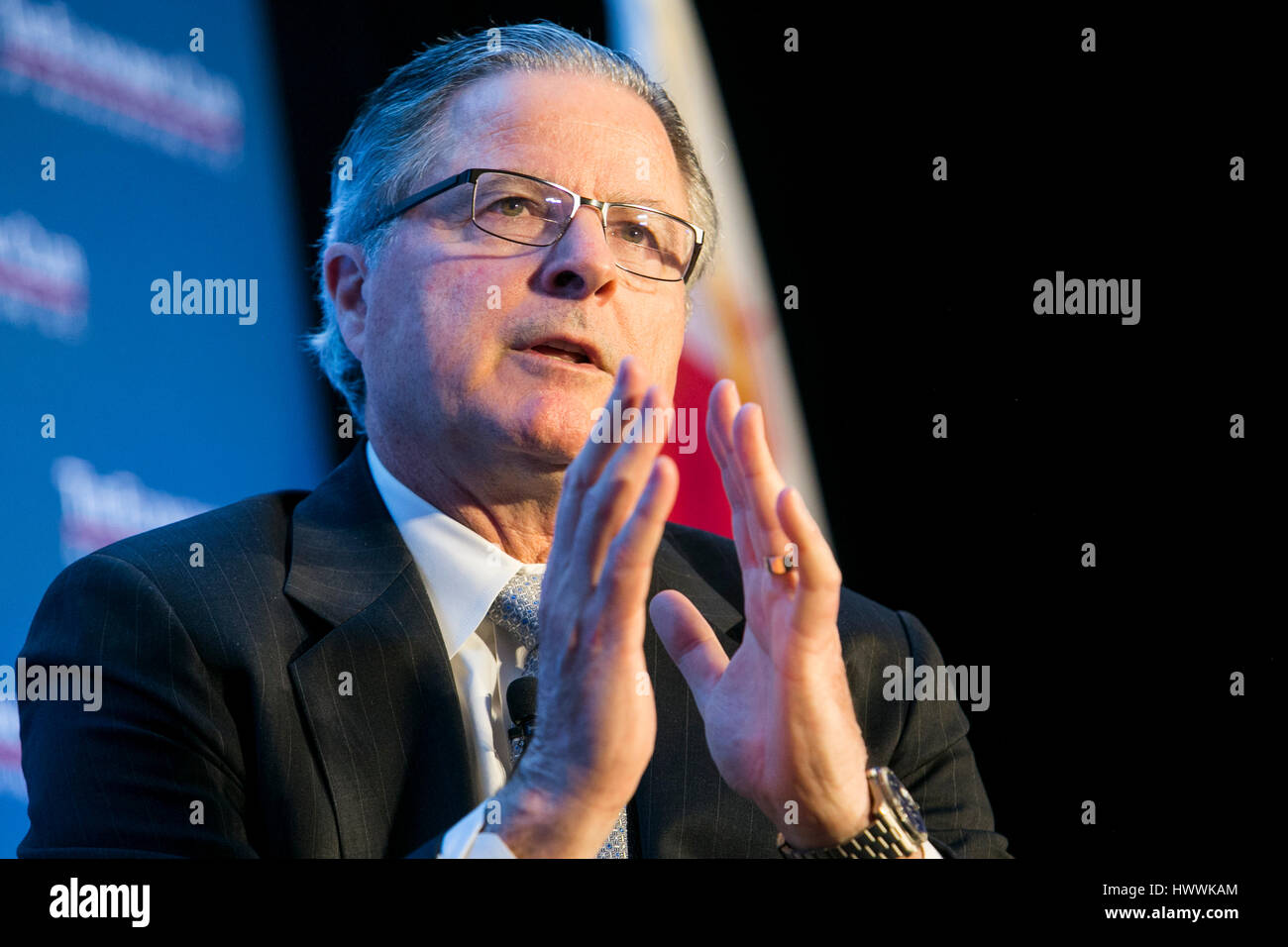 Washington DC, USA. 23rd March, 2017. John Watson, Chairman and CEO of ...