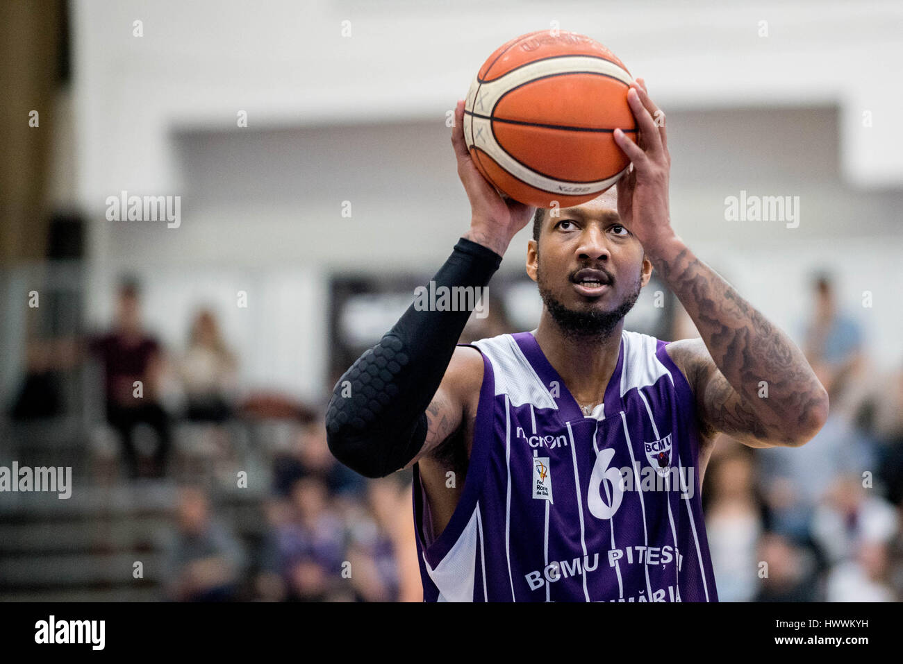 March 22, 2017: Vincent Hunter II #6 of BCM U Pitesti during the LNBM ...