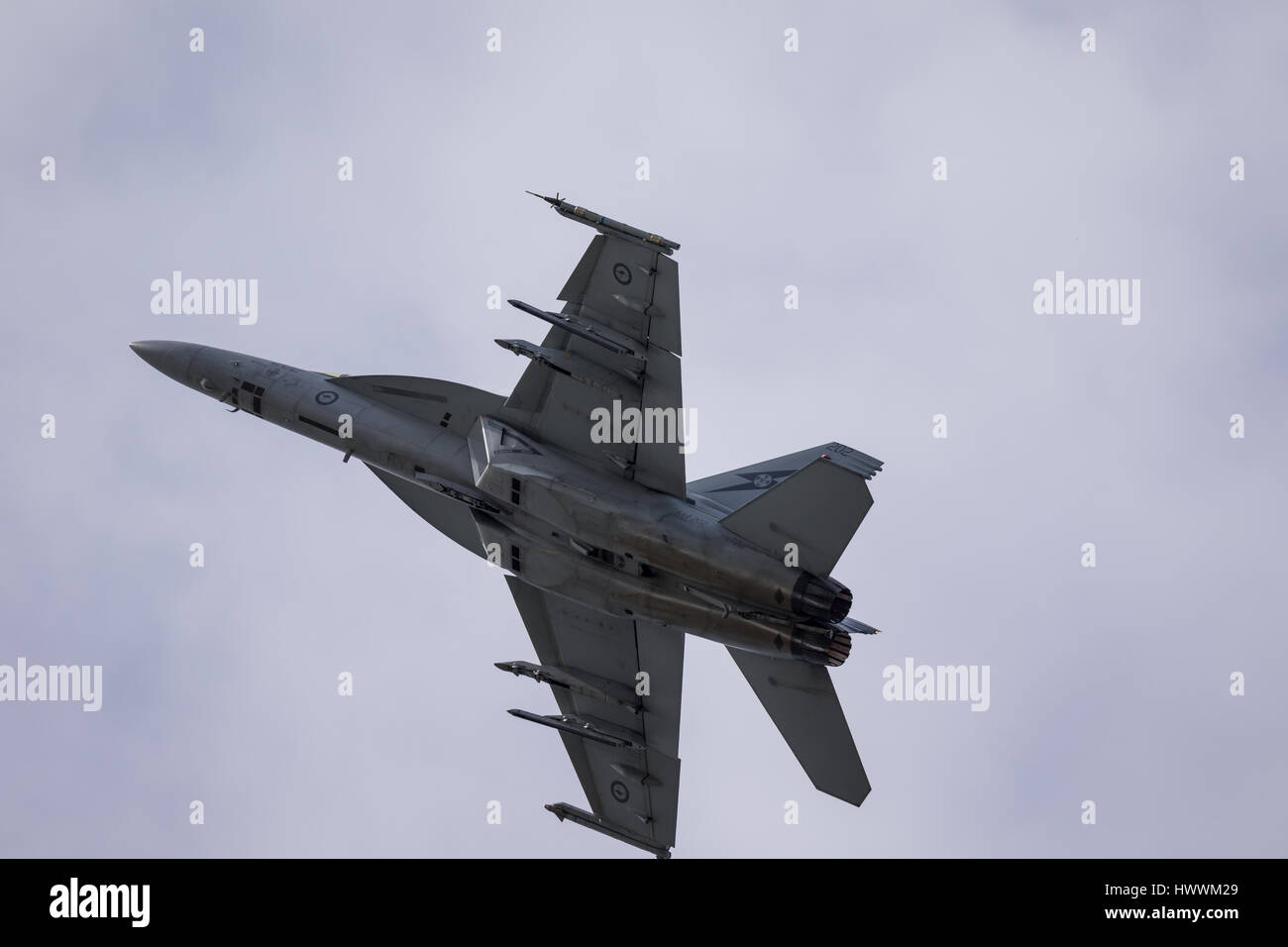 Melbourne, Australia. 24th March, 2017. An F18 on show during the 2017 ...