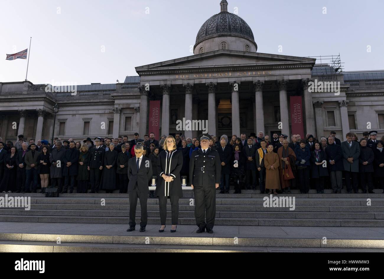Sadiq Khan (The Mayor of London), Amber Rudd (Home Secretary) and Craig ...