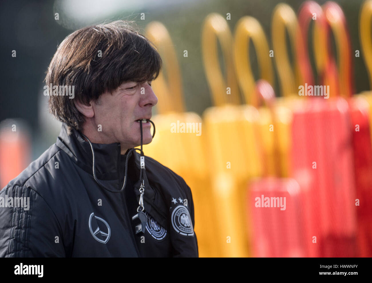 Kamen, Germany. 24th Mar, 2017. German national soccer coach Joachim ...
