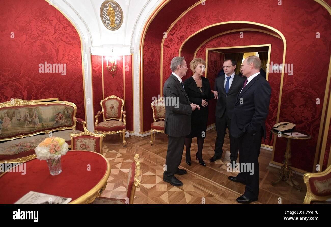 Moscow, Russia. 23rd Mar, 2017. Russian President Vladimir Putin speaks ...