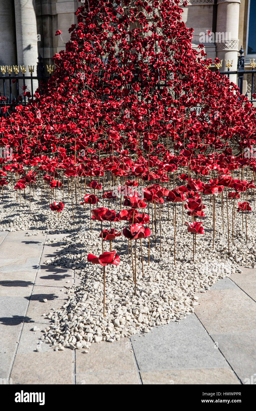 artist Paul Cummins & designer Tom Piper Unveiled the Ceramic poppies ...