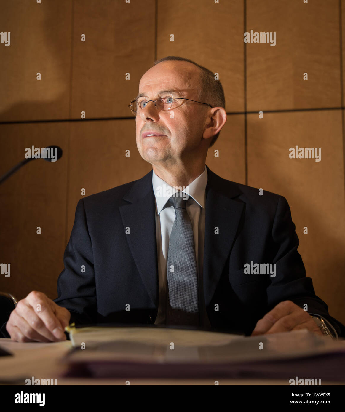 Berlin, Germany. 24th Mar, 2017. Guenter Lubitz, father of the ...