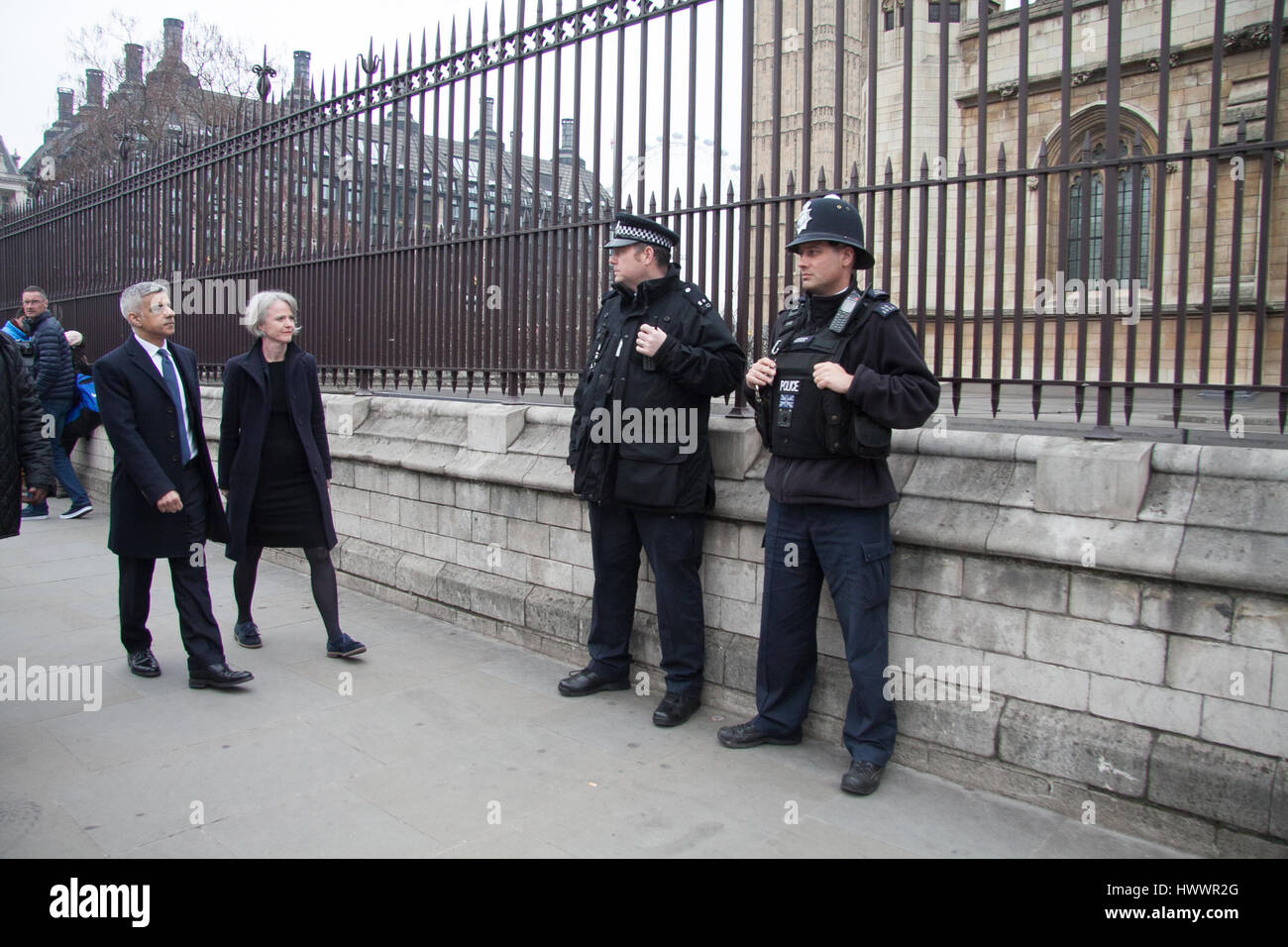 London, UK. 24th Mar, 2017. London Mayor Sadiq Khan visits Parliament ...