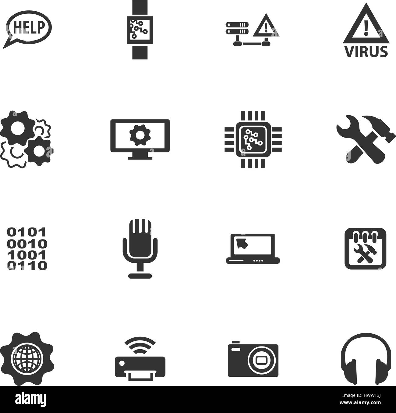 Electronics repair vector icons for user interface design Stock Vector ...