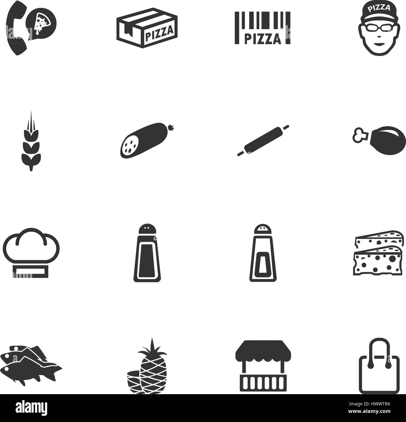 Restaurant vector icons for user interface design Stock Vector Image ...