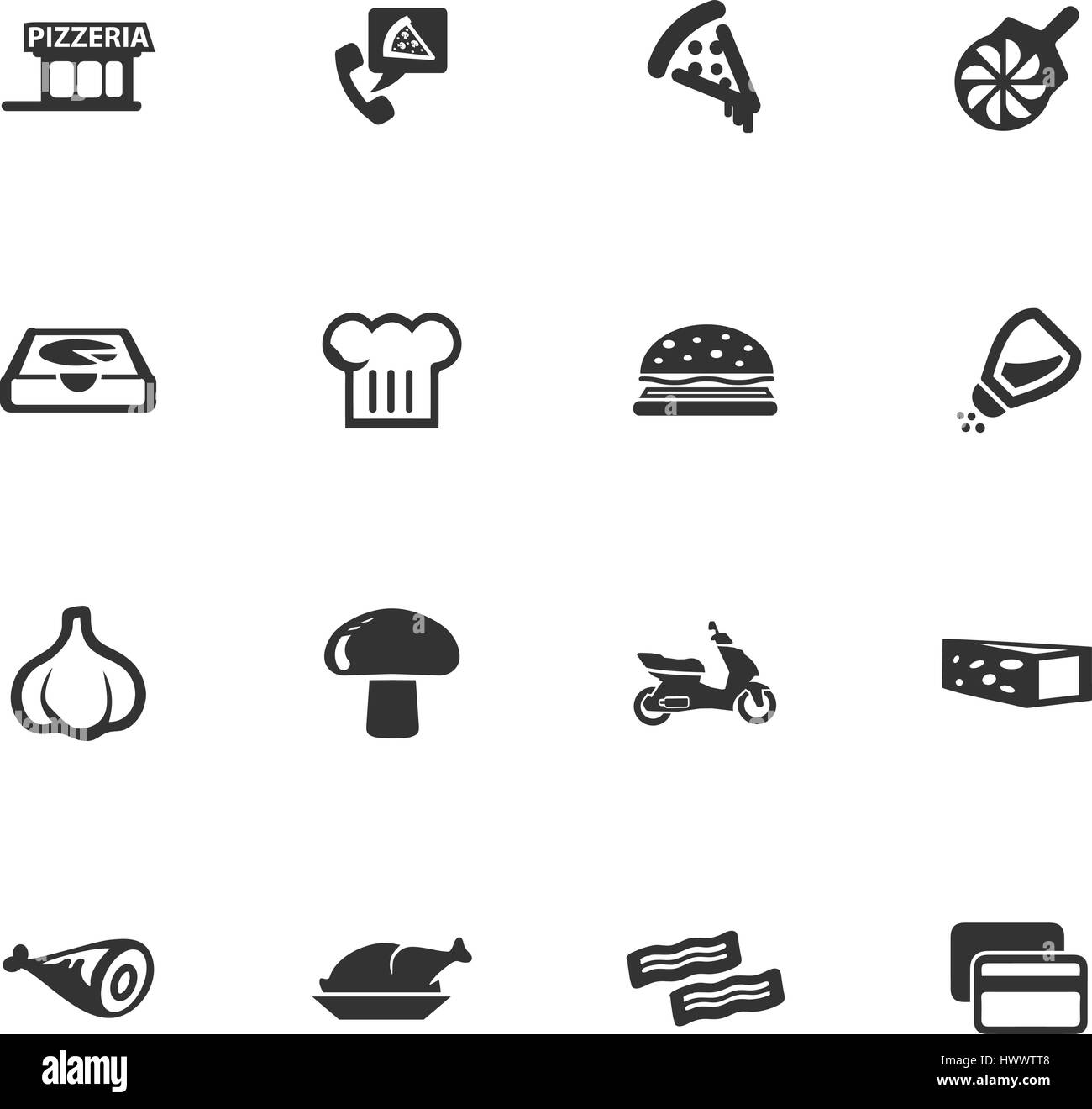 Restaurant vector icons for user interface design Stock Vector Image ...