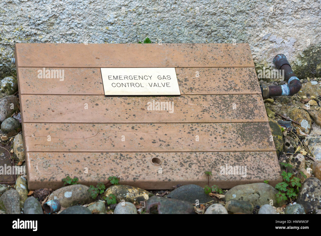 Emergency gas control valve Stock Photo - Alamy