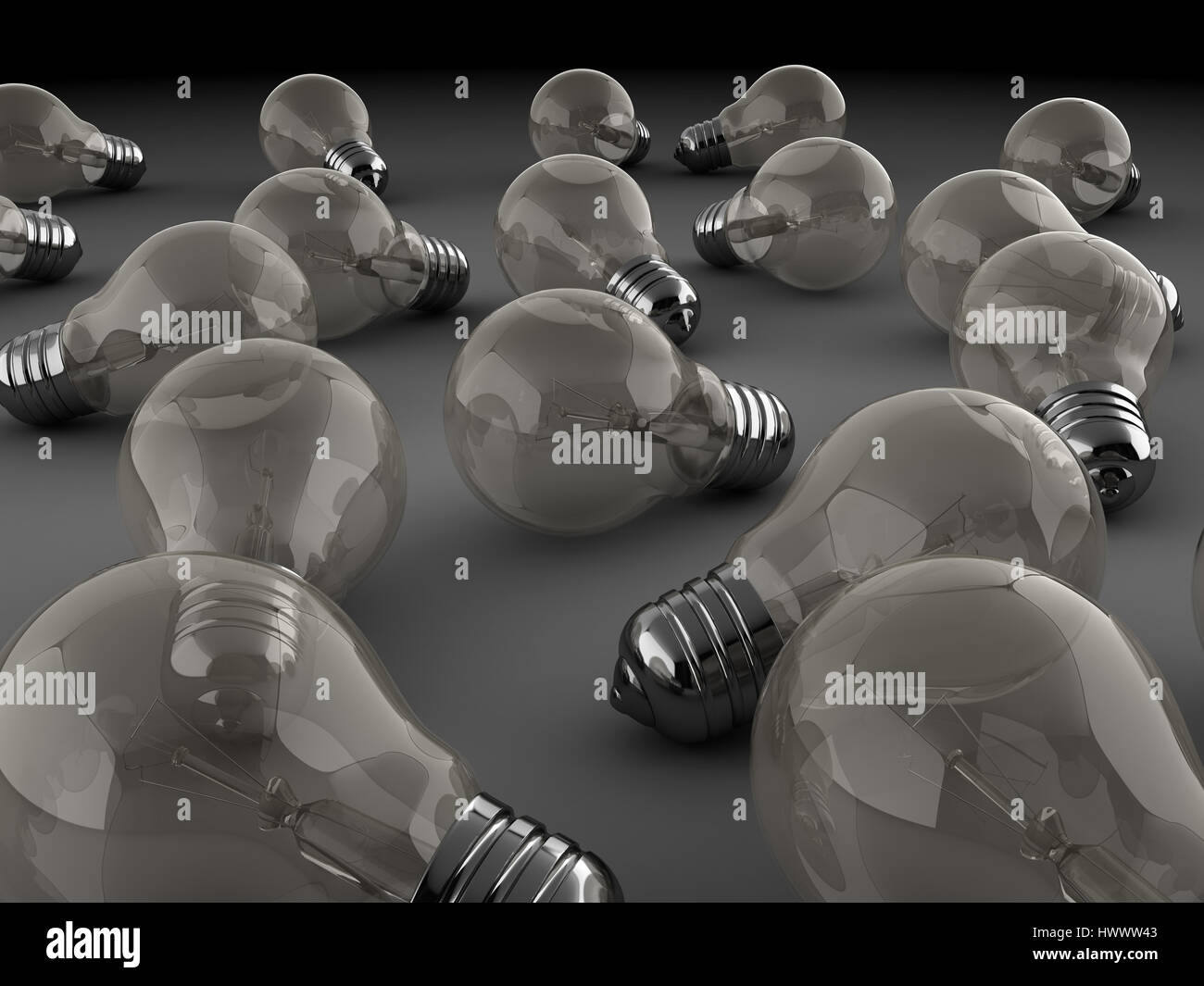 3d illustration of many light bulbs background Stock Photo - Alamy