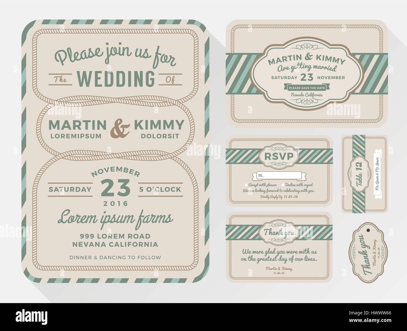 Wedding invitation sets for your lovely and friendly celebration design ...